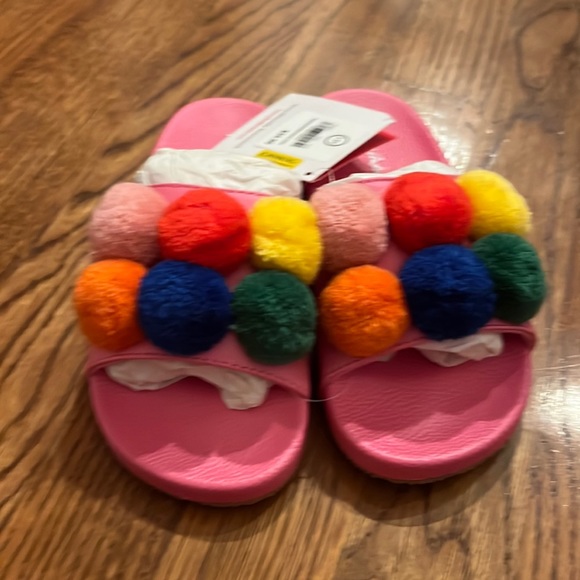 Hanna Andersson | Shoes | Hanna Andersson Pop Pom Pink Slides Sandals ...